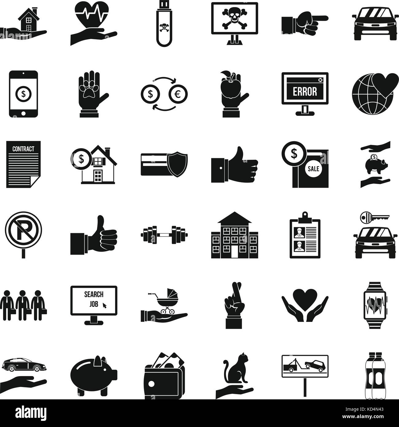 Protection icons set, simple style Stock Vector Image & Art - Alamy