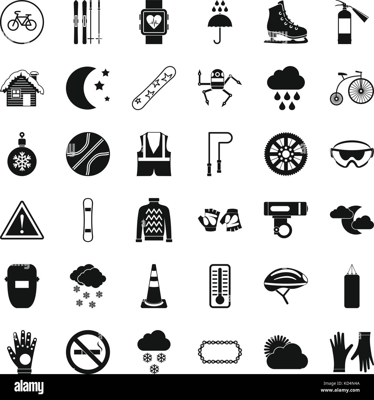 Season icons set, simple style Stock Vector Image & Art - Alamy