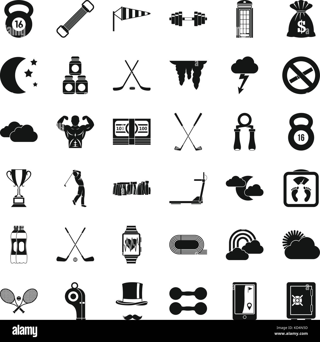 Golf icons set, simple style Stock Vector Image & Art - Alamy