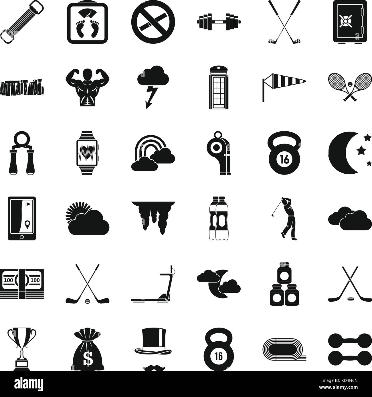 Gymnastics icons set, simple style Stock Vector Image & Art - Alamy