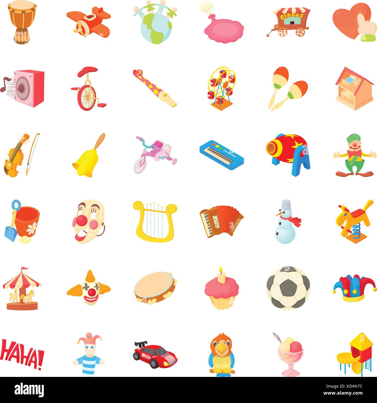 Circus icons set, cartoon style Stock Vector Image & Art - Alamy