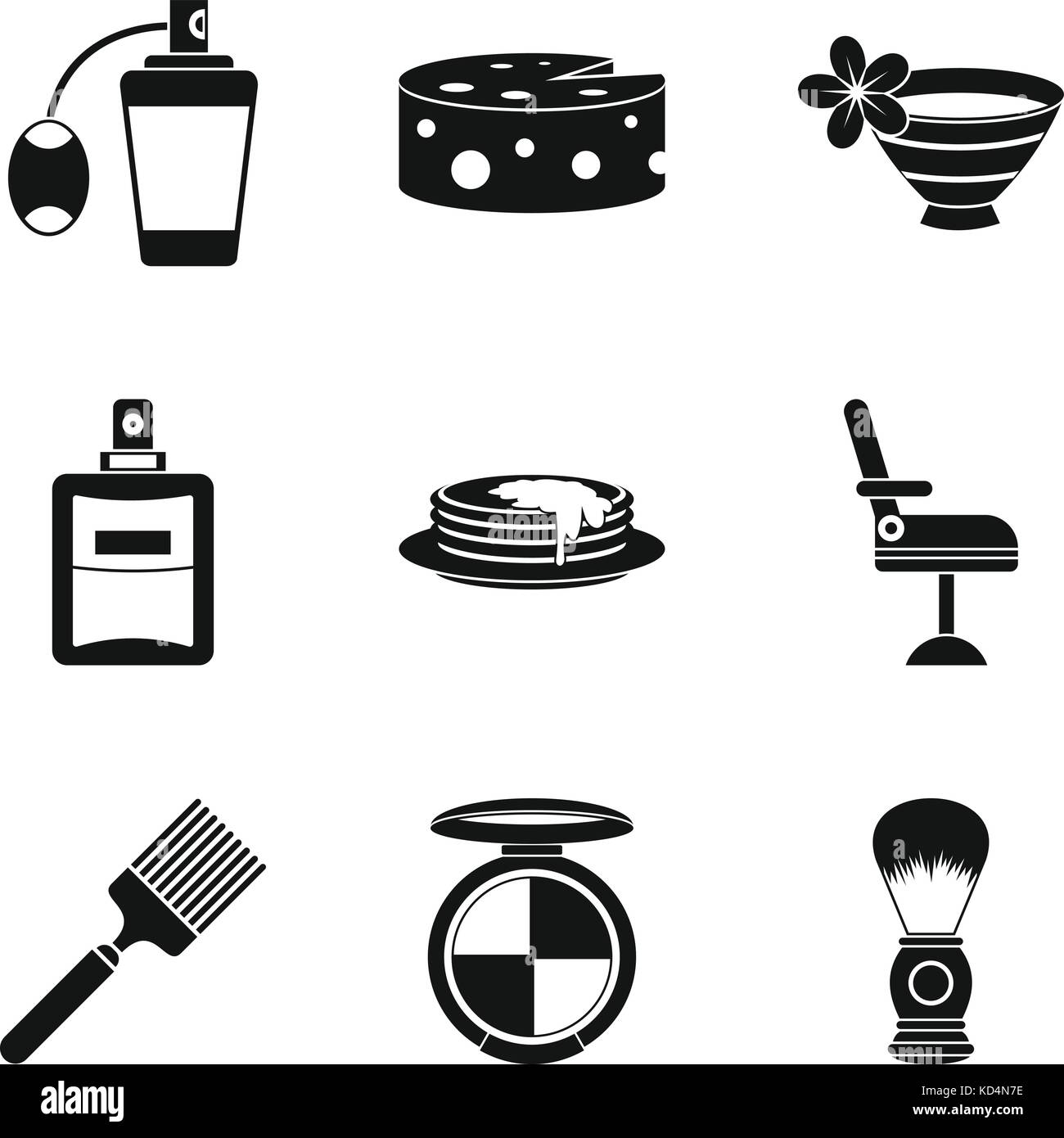 Barber icons set, simple style Stock Vector Image & Art - Alamy