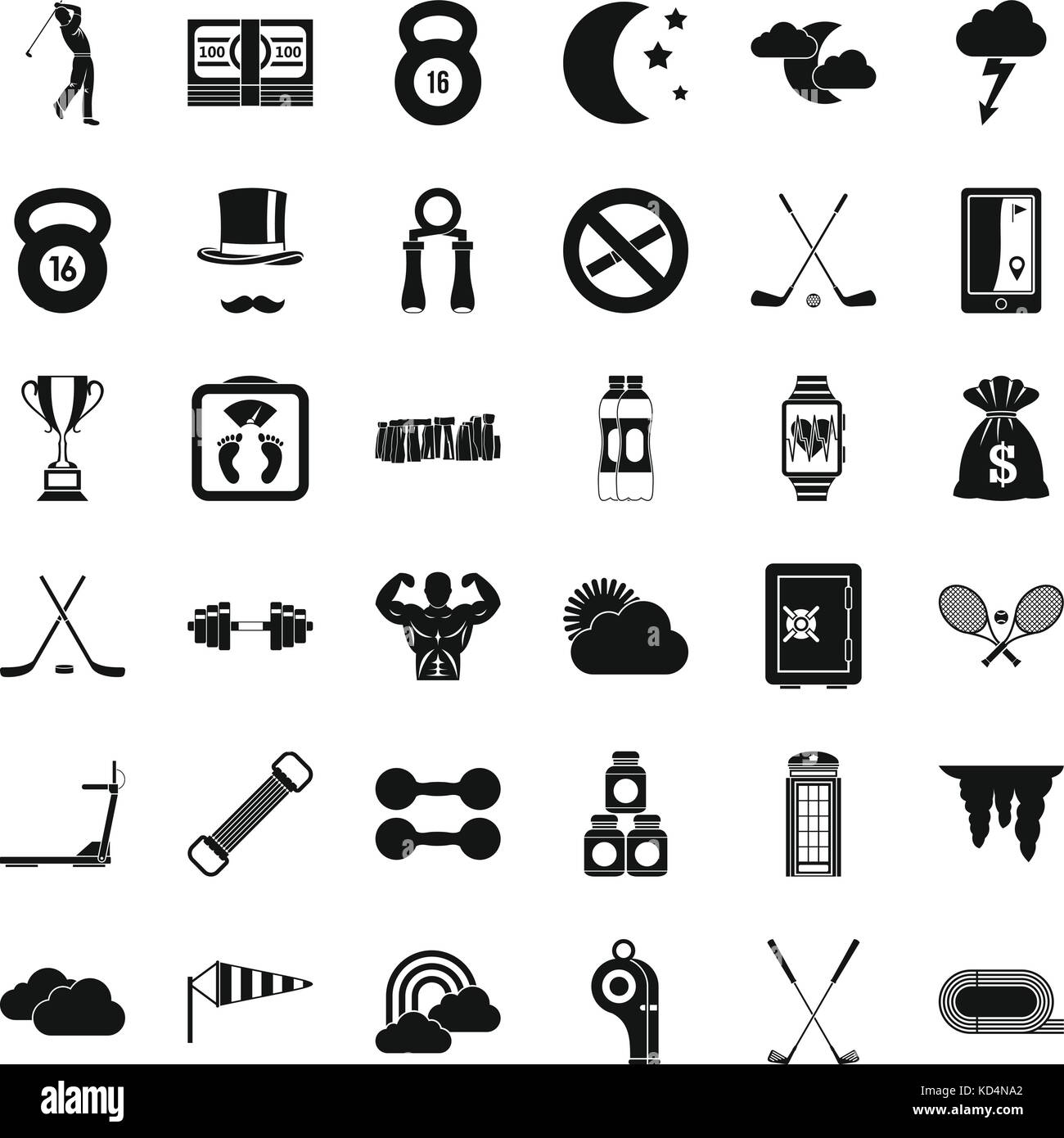 Weight icons set, simple style Stock Vector Image & Art - Alamy