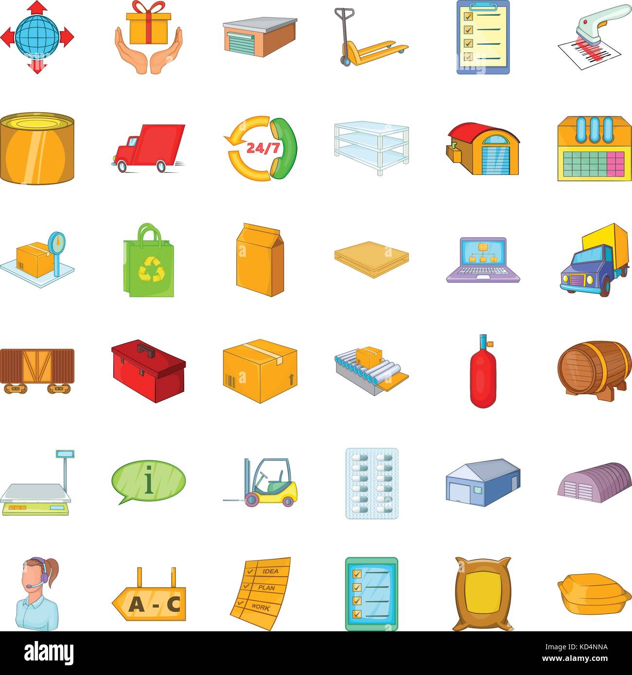 Storage icons set, cartoon style Stock Vector Image & Art - Alamy