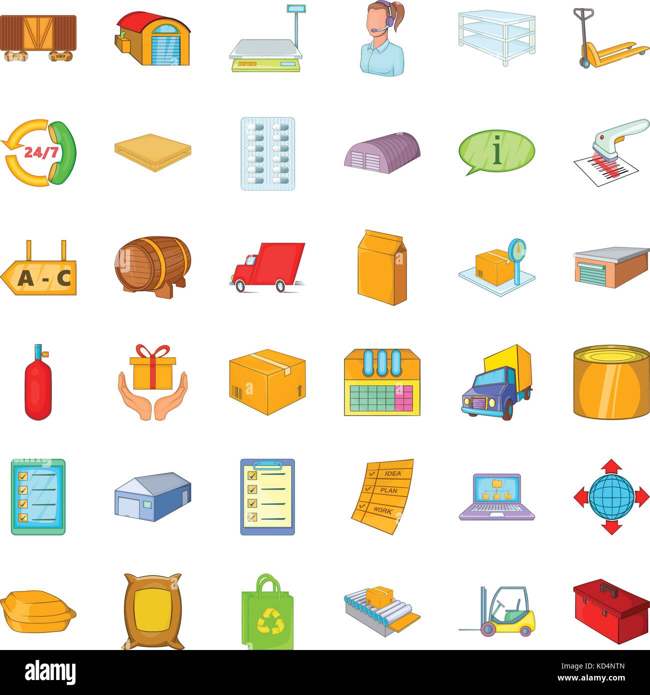 Stock icons set, cartoon style Stock Vector Image & Art - Alamy