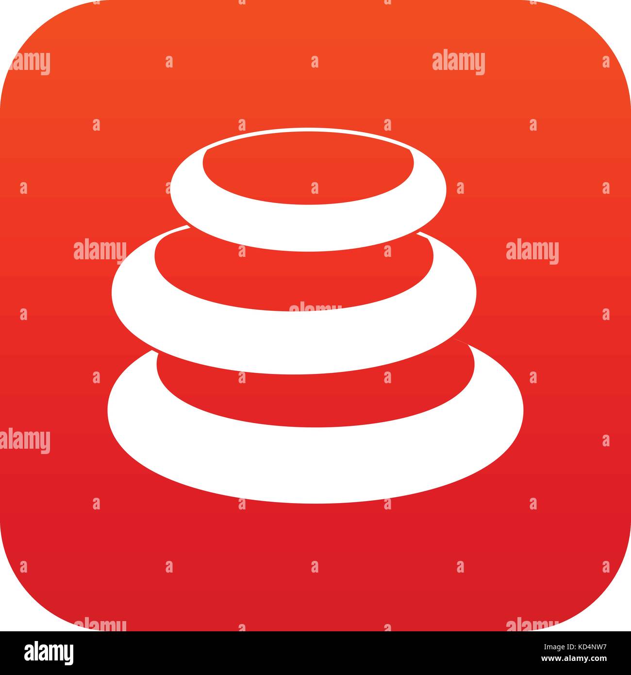 Stack of basalt balancing stones icon digital red Stock Vector Image ...