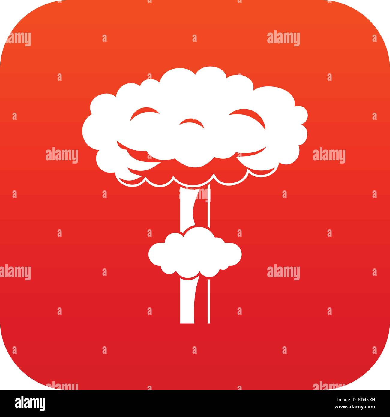 Nuclear explosion icon digital red Stock Vector Image & Art - Alamy