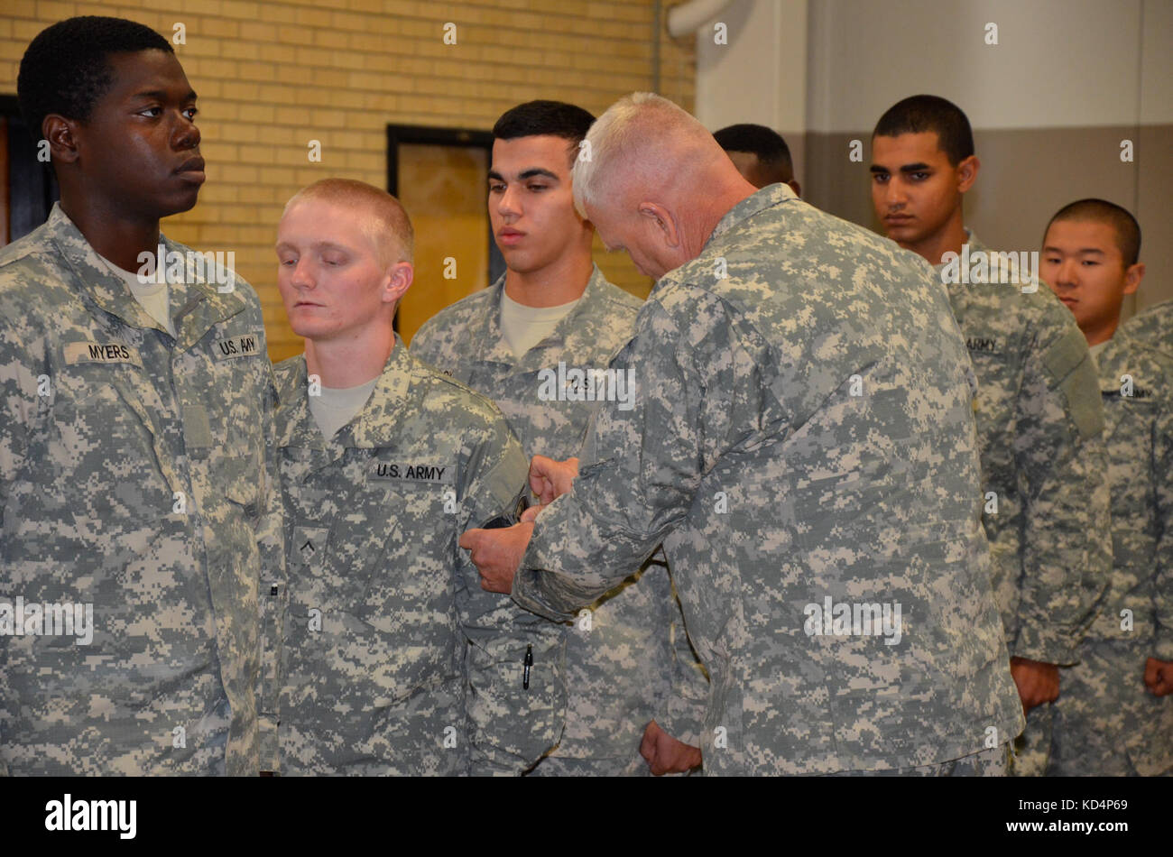 A representative with the 218th Maneuver Enhancement Brigade officially ...