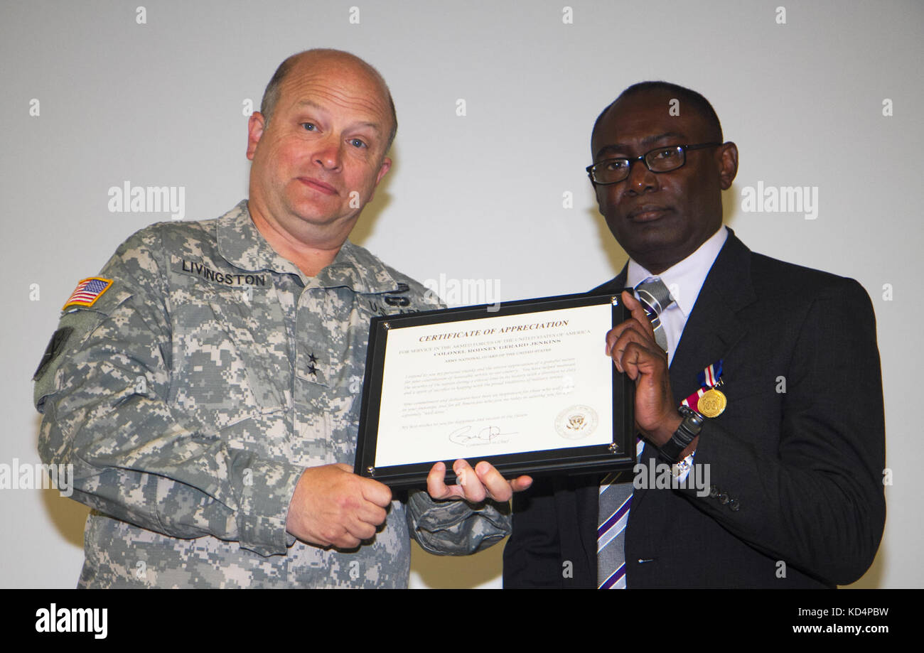 U.S. Army Lt. Col. Rodney G. Jenkins is recognized by Maj. Gen. Robert ...