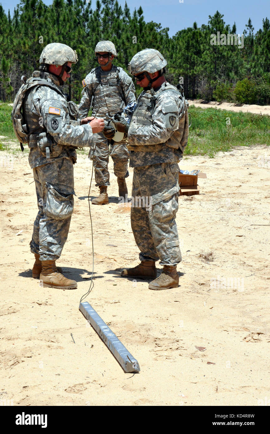 U.S. Army Soldiers with the 1222nd Engineer Company (Sapper), S.C. Army ...
