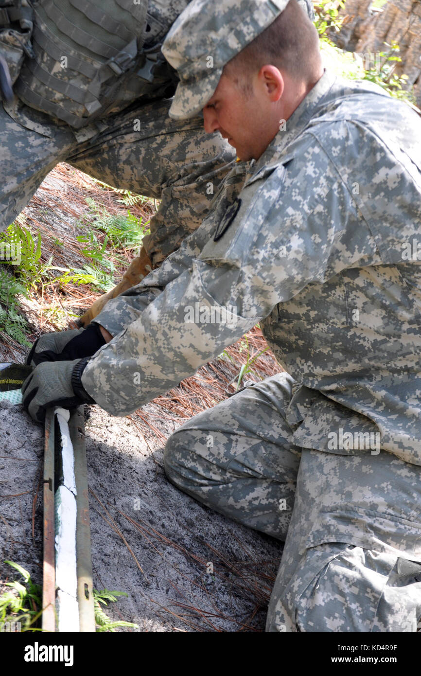 U.S. Army Soldiers with the 1222nd Engineer Company (Sapper), S.C. Army ...