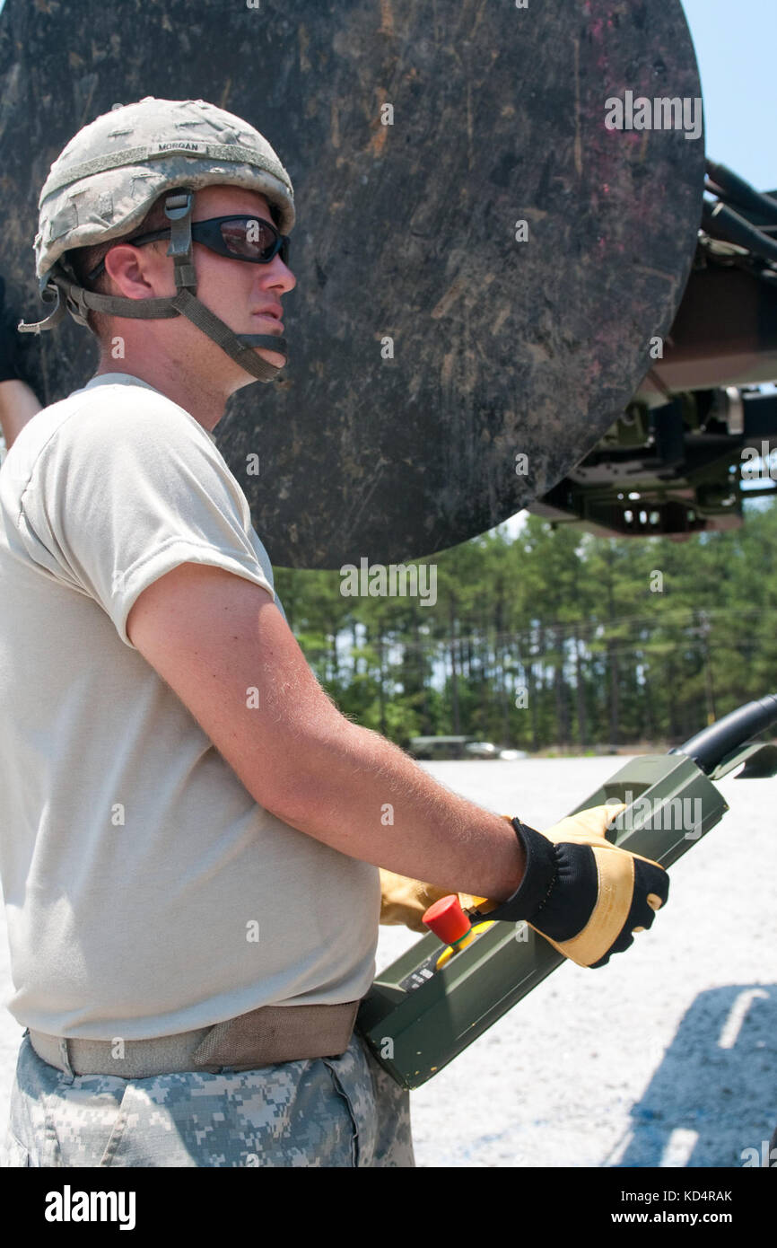 U.S. Army Spc. Brandon Morgan, 1st Platoon, 125th Multi-Role Bridge ...