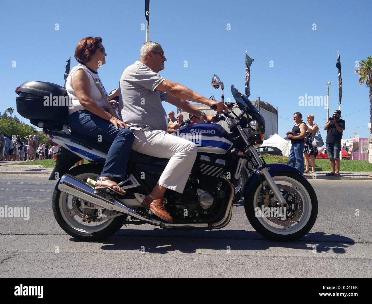 FARO, PORTUGAL - JULY 23rd: Parade of classic motorcycles in the 36th ...