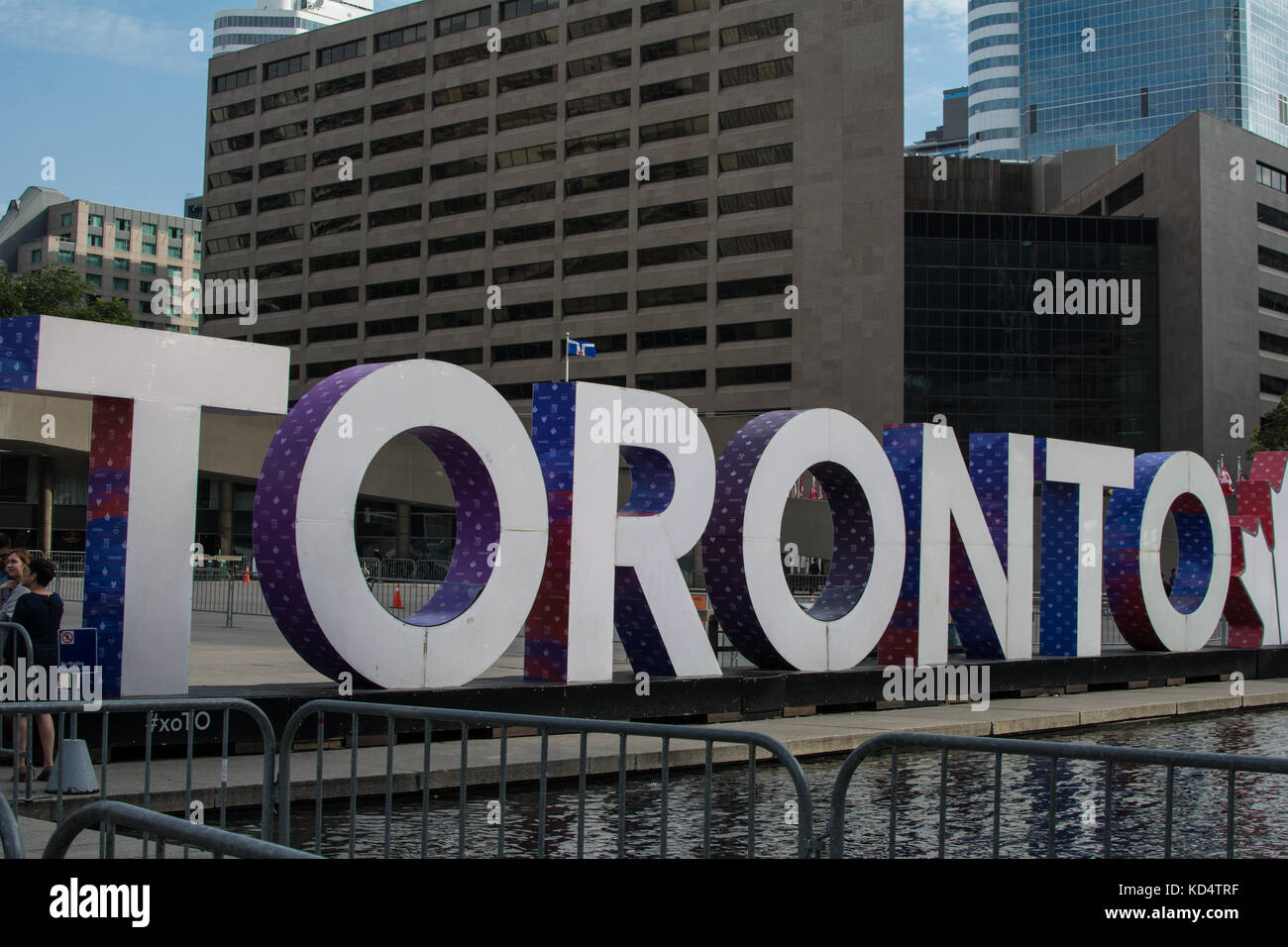 Sign Toronto near City Hall Canada Stock Photo - Alamy