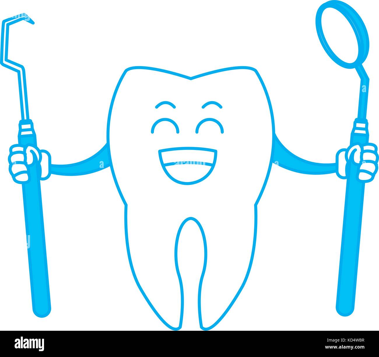 Tooth with dental tools cartoon Stock Vector Image & Art - Alamy