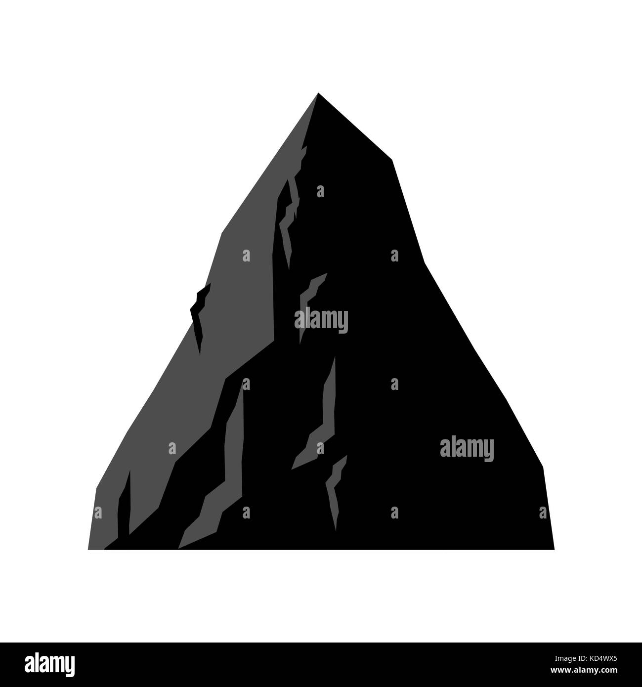 Rock Coal mining. Mountain of coal isolated. Vector illustration Stock ...