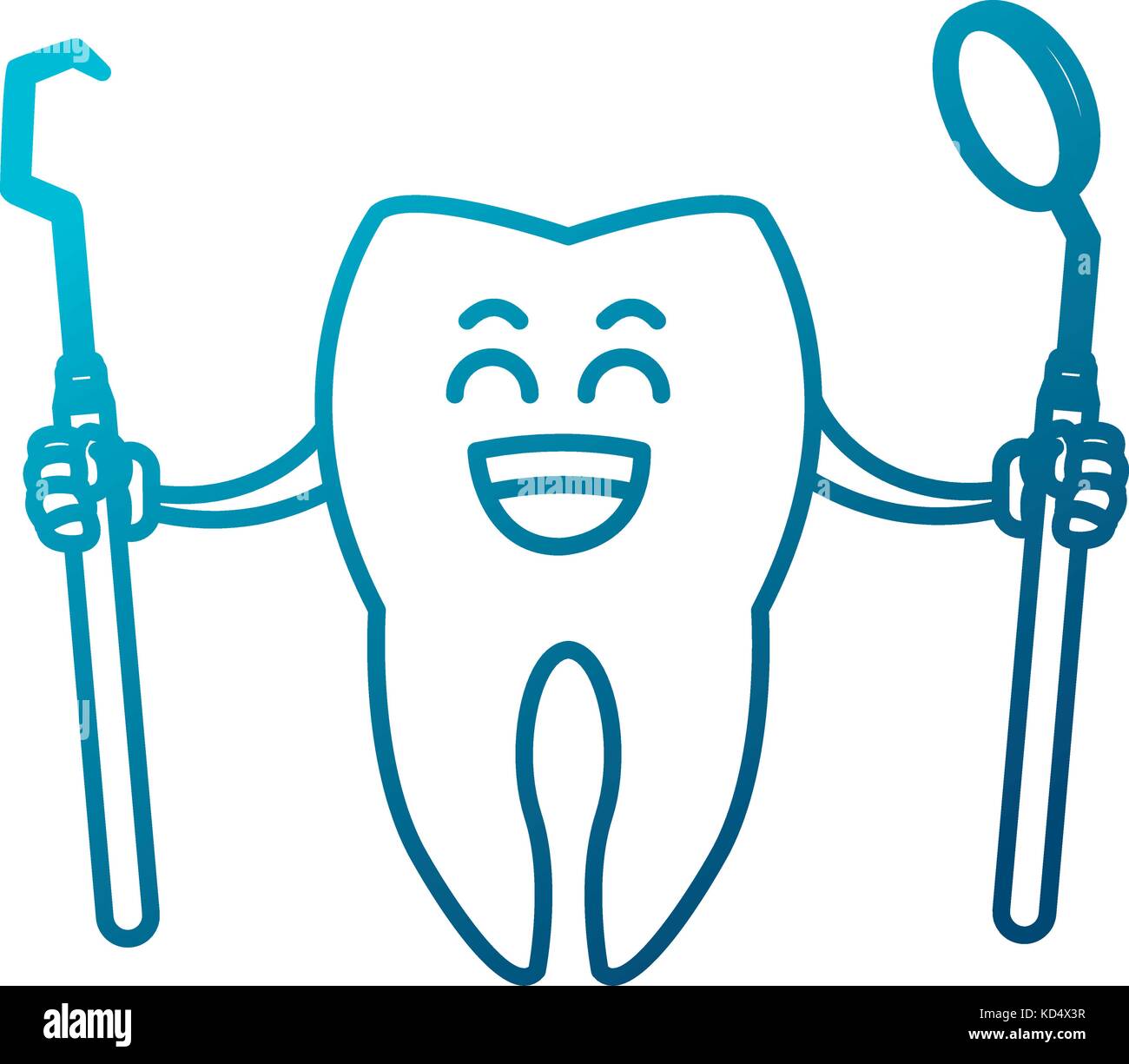 Tooth with dental tools cartoon Stock Vector Image & Art - Alamy