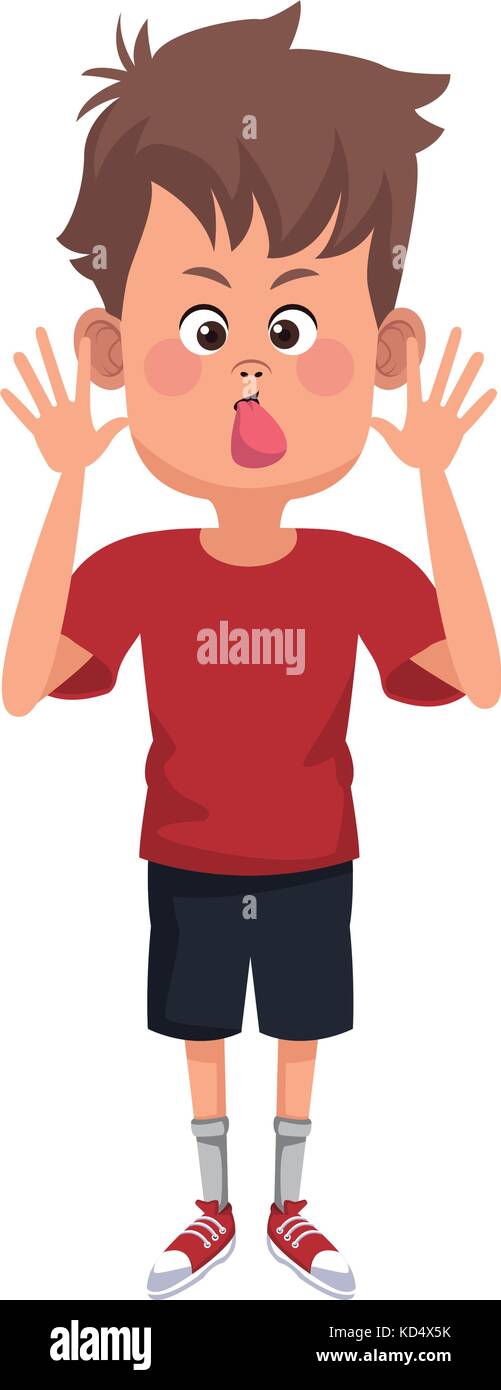 Cute and funny boy cartoon Stock Vector Image & Art - Alamy