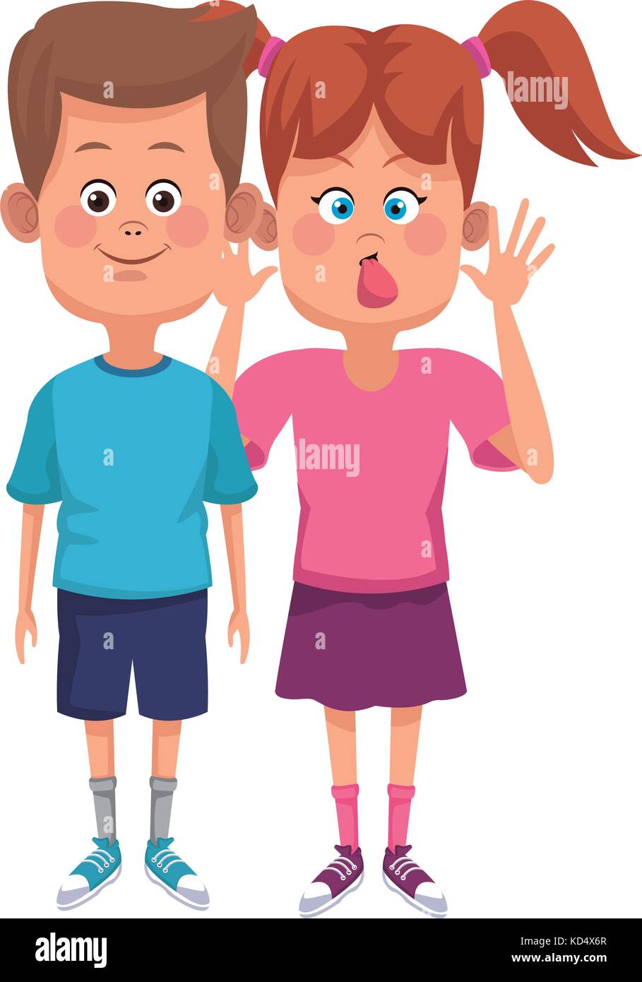 Cute kids friends cartoon Stock Vector Image & Art - Alamy