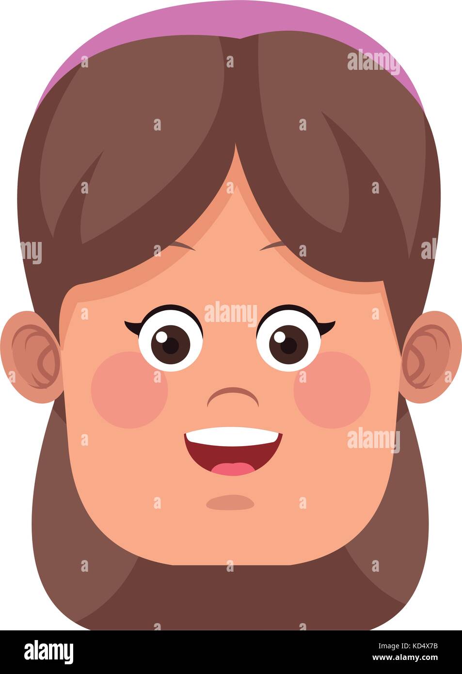 Cute girl face Stock Vector Image & Art - Alamy