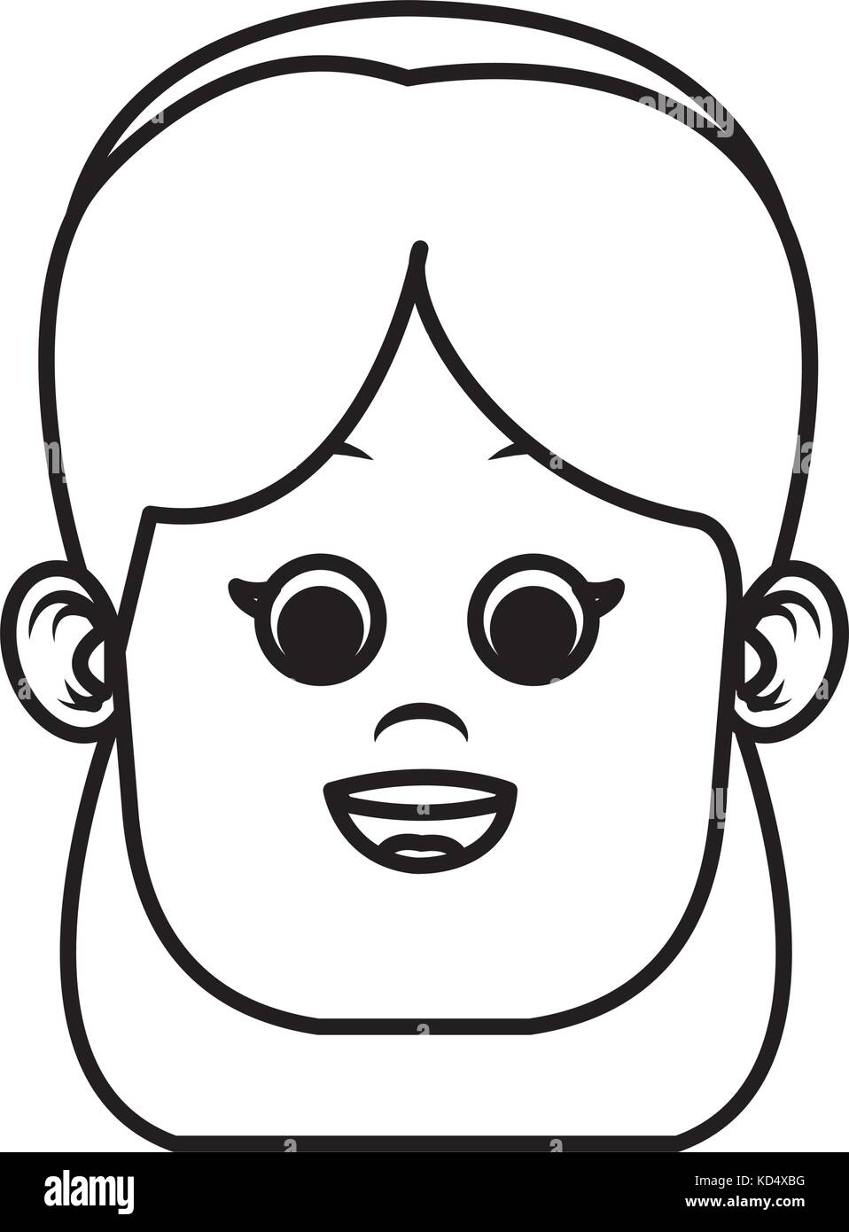 Cute Girl Face Stock Vector Image And Art Alamy
