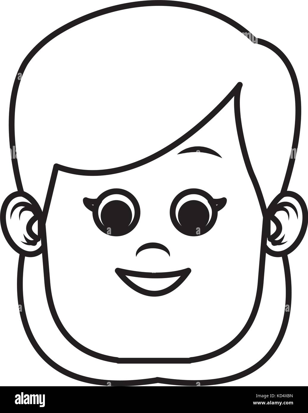 Cute Girl Face Stock Vector Image And Art Alamy
