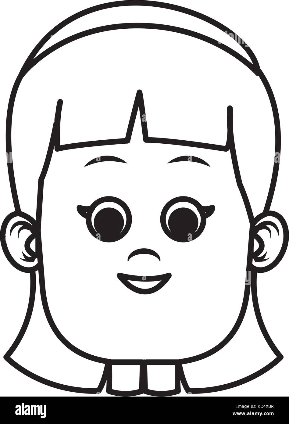 Cute girl face Stock Vector Image & Art - Alamy