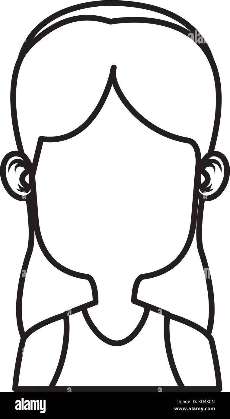 Girl faceless cartoon Stock Vector Image & Art - Alamy