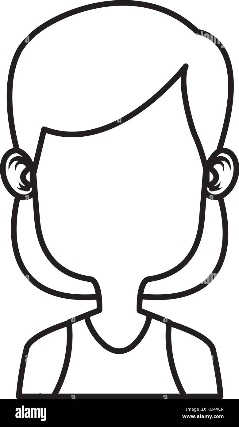 Girl faceless cartoon Stock Vector Image & Art - Alamy