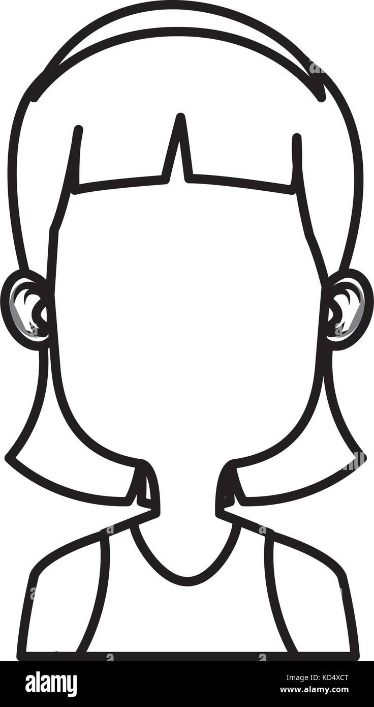 Girl faceless cartoon Stock Vector Image & Art - Alamy