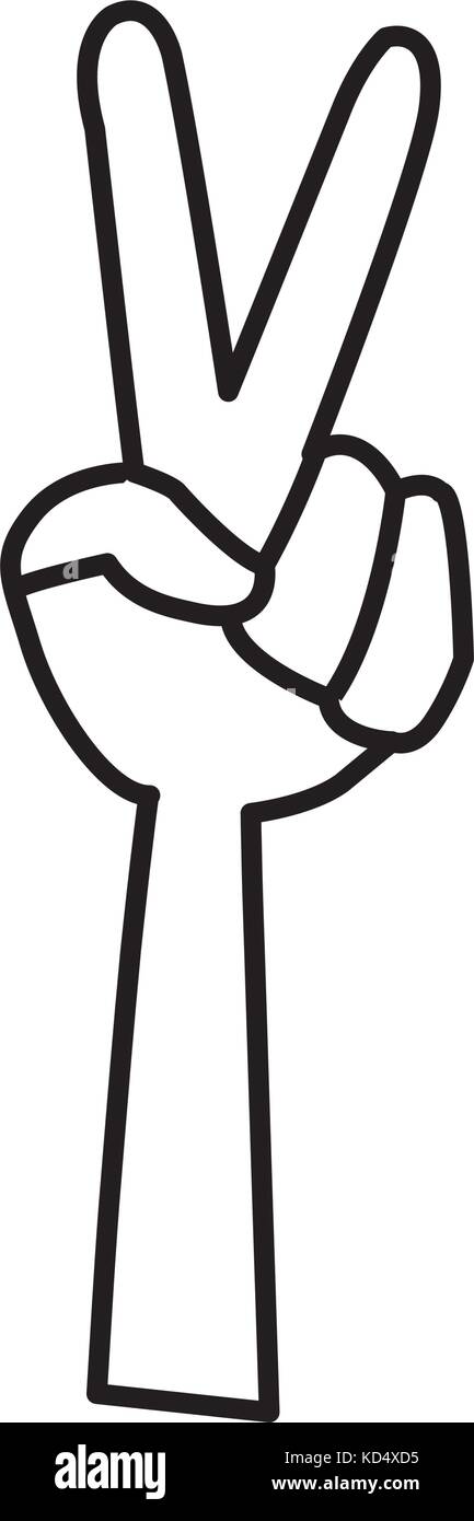 Hand peace symbol Stock Vector Image & Art - Alamy
