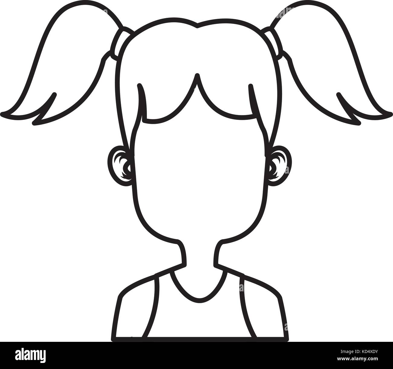 Girl faceless cartoon Stock Vector Image & Art - Alamy