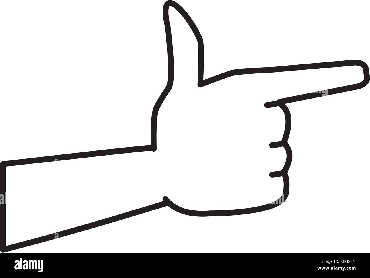 Hand pointing symbol Stock Vector Image & Art - Alamy