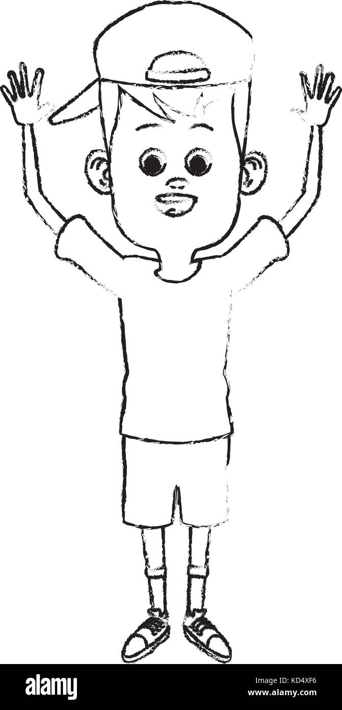 Cute and funny boy cartoon Stock Vector Image & Art - Alamy
