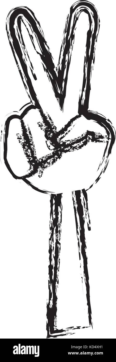 Hand peace symbol Stock Vector Image & Art - Alamy