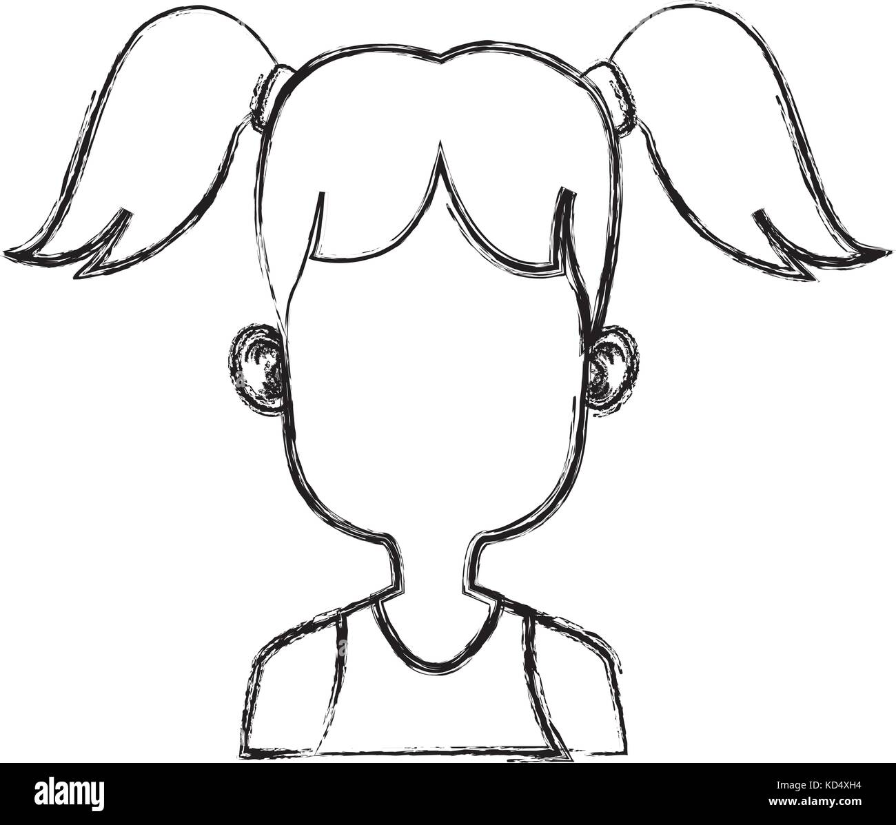 Girl faceless cartoon Stock Vector Image & Art - Alamy