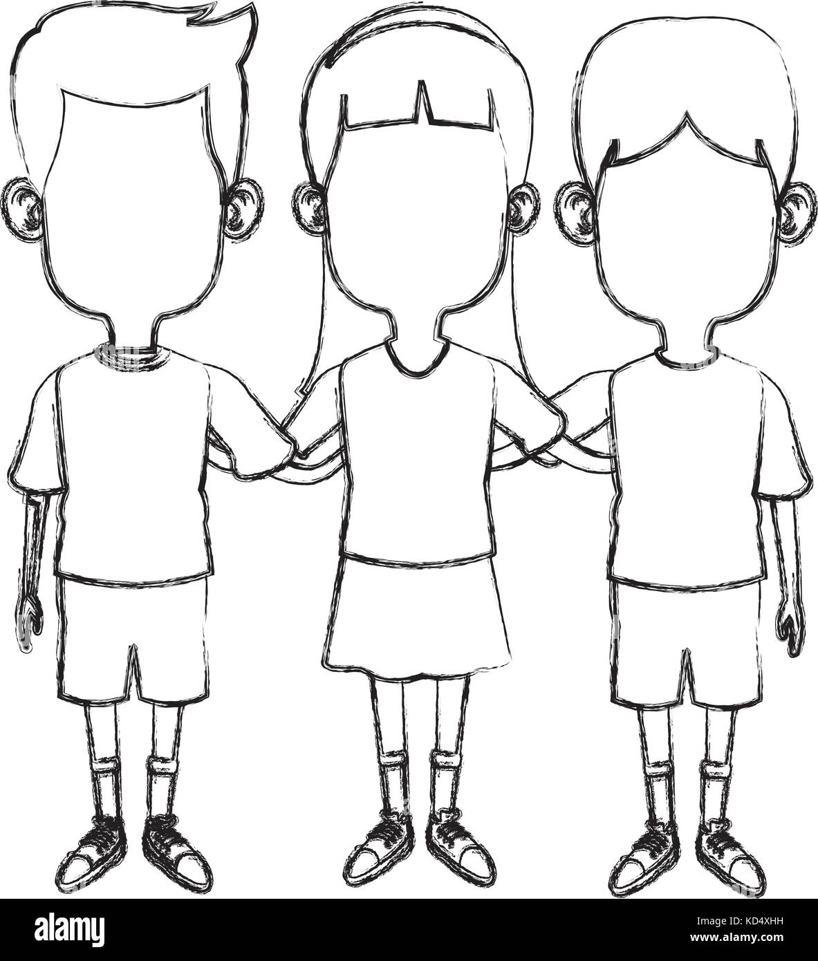 Cute kids friends cartoon Stock Vector Image & Art - Alamy