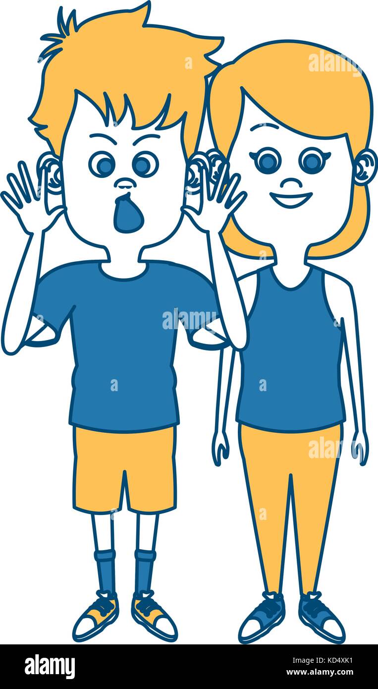 Cute kids friends cartoon Stock Vector Image & Art - Alamy