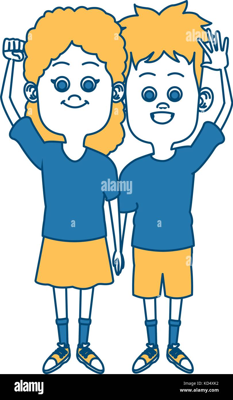 Cute kids friends cartoon Stock Vector Image & Art - Alamy