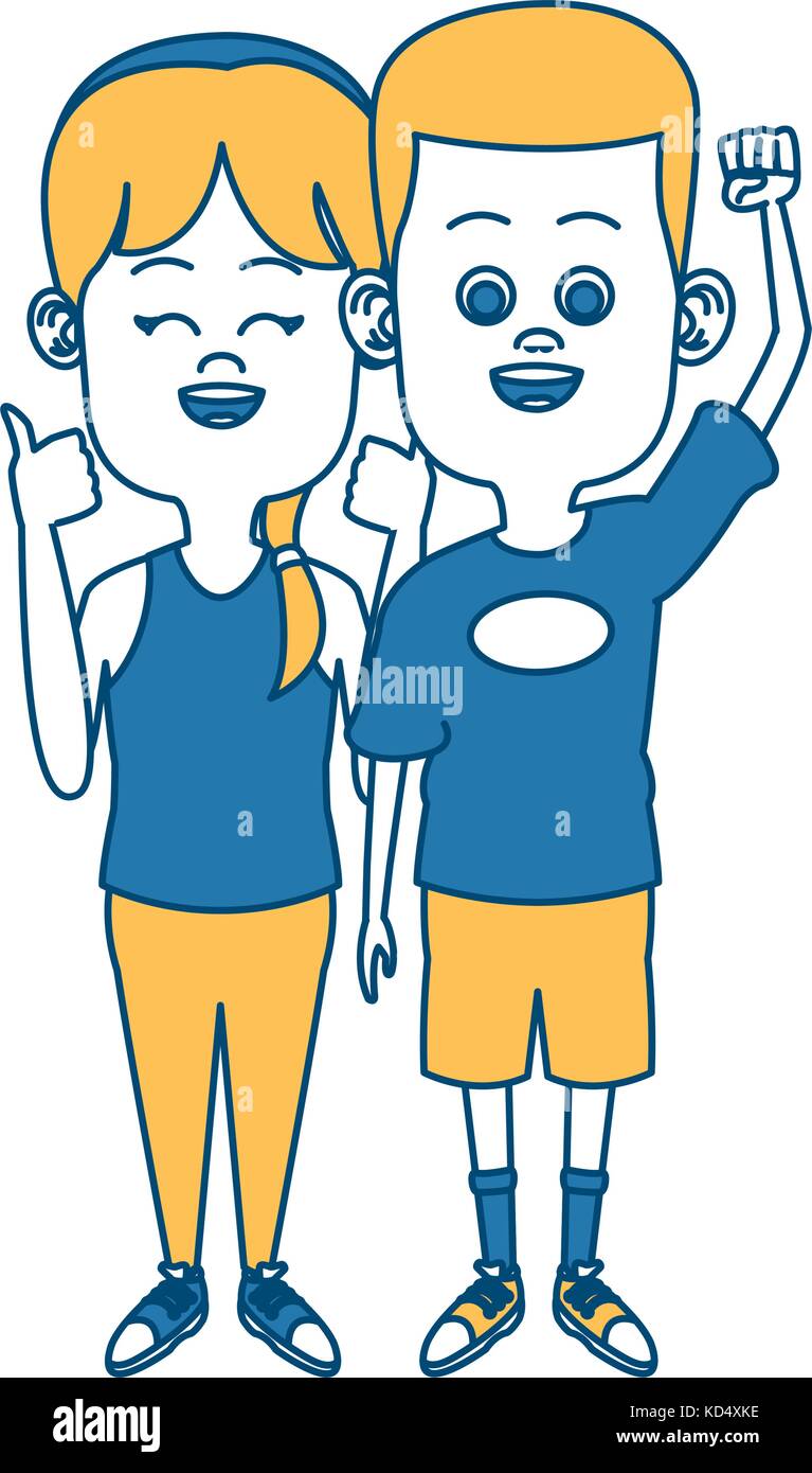 Cute kids friends cartoon Stock Vector Image & Art - Alamy