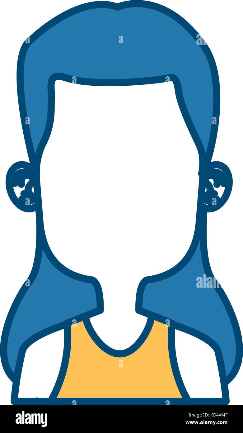 Girl faceless cartoon Stock Vector Image & Art - Alamy