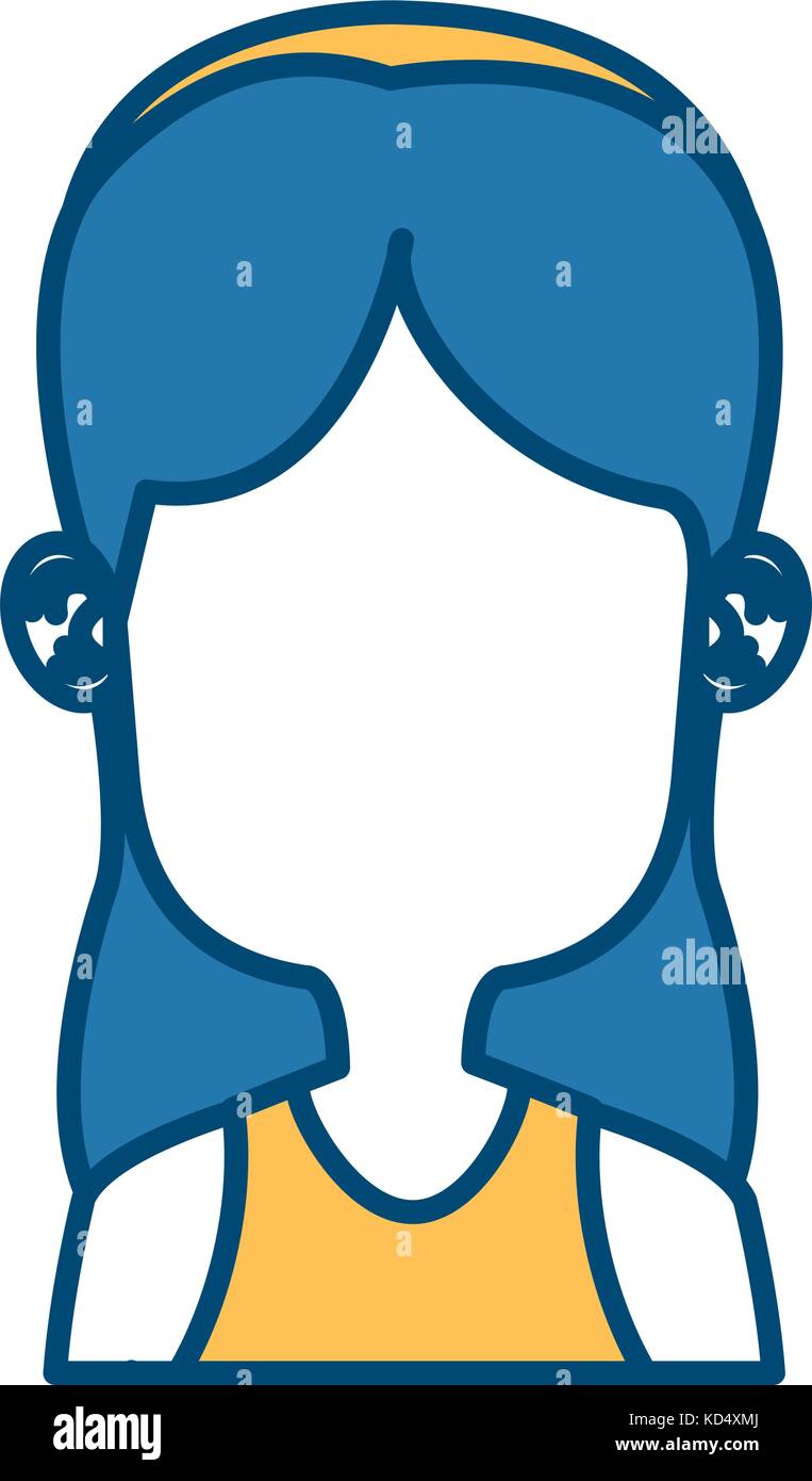 Girl faceless cartoon Stock Vector Image & Art - Alamy