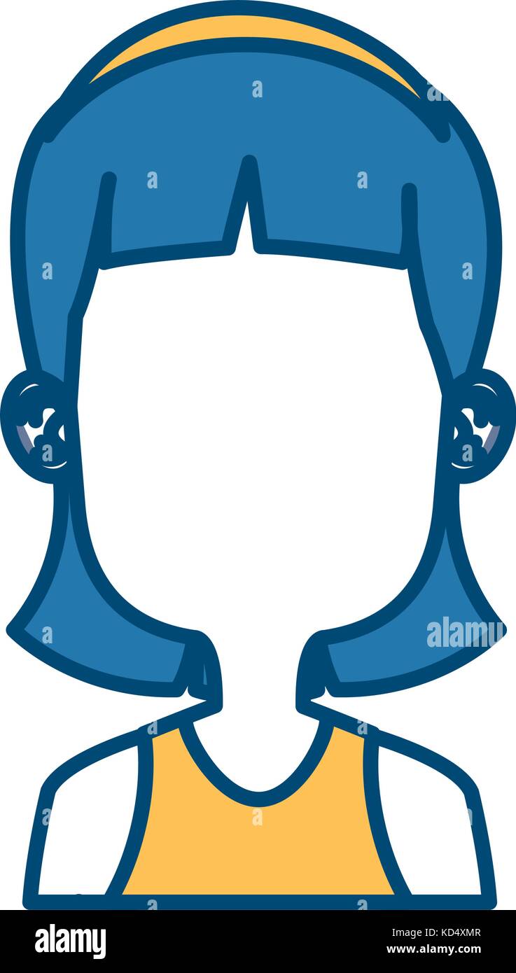 Girl faceless cartoon Stock Vector Image & Art - Alamy