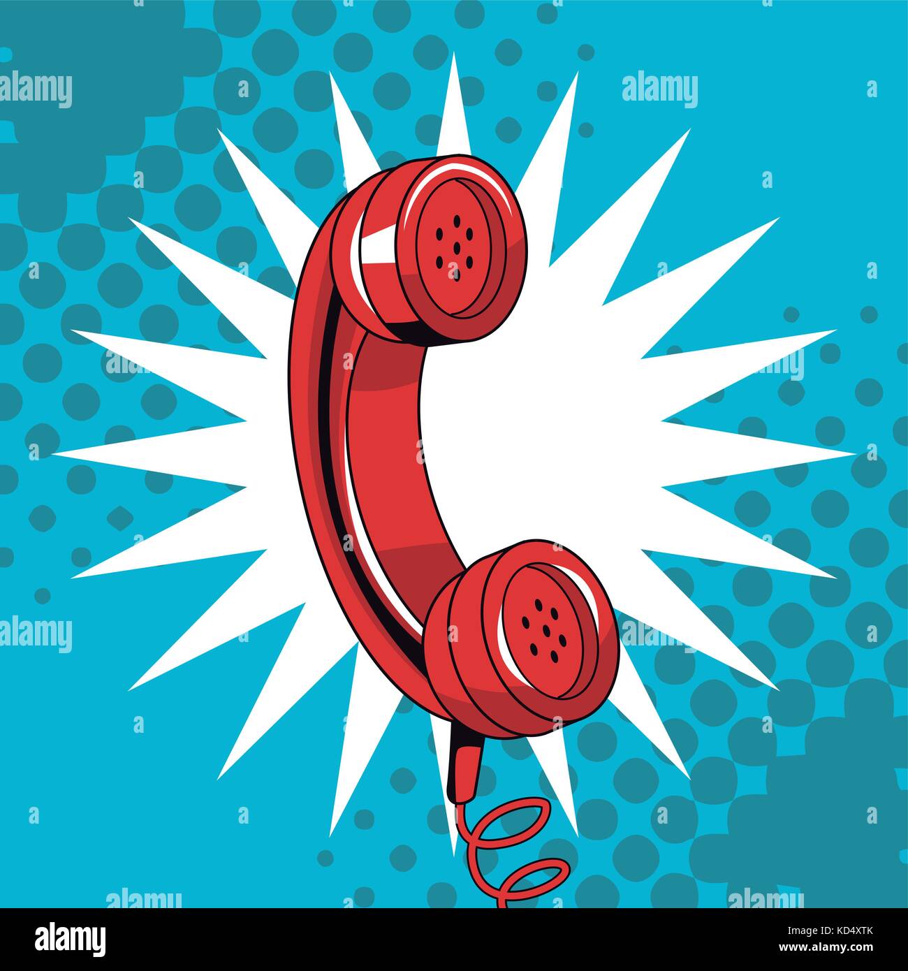 Telephone illustrated Stock Vector Images - Alamy