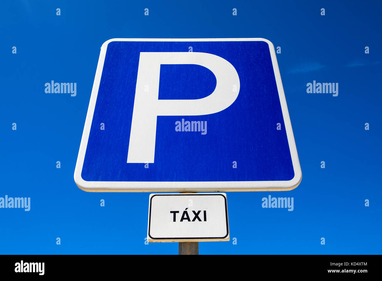 A Parking Sign for Taxis Stock Photo - Alamy