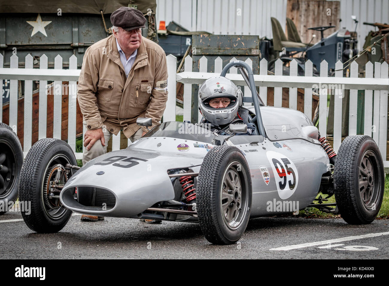 1961 Tojeiro-Ford formula Junior with driver Bill Hemming in the ...