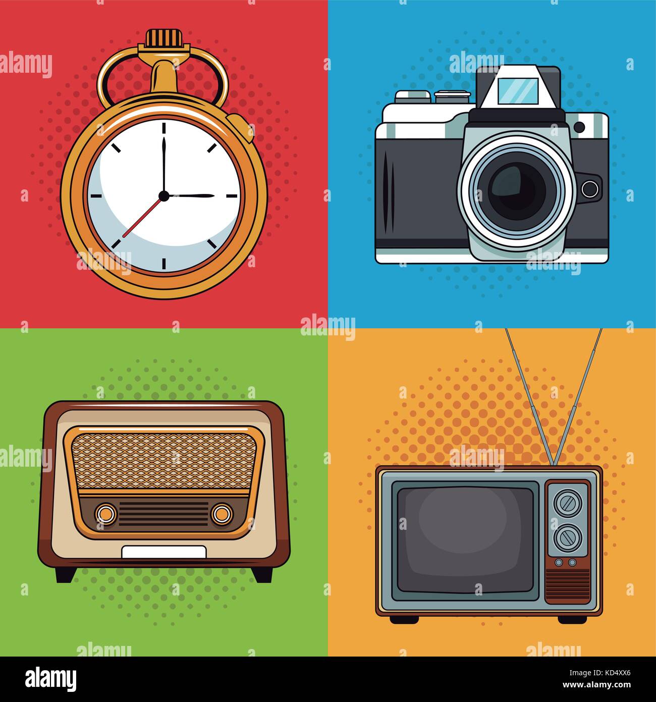 Vintage media pop art cartoon Stock Vector Image & Art - Alamy