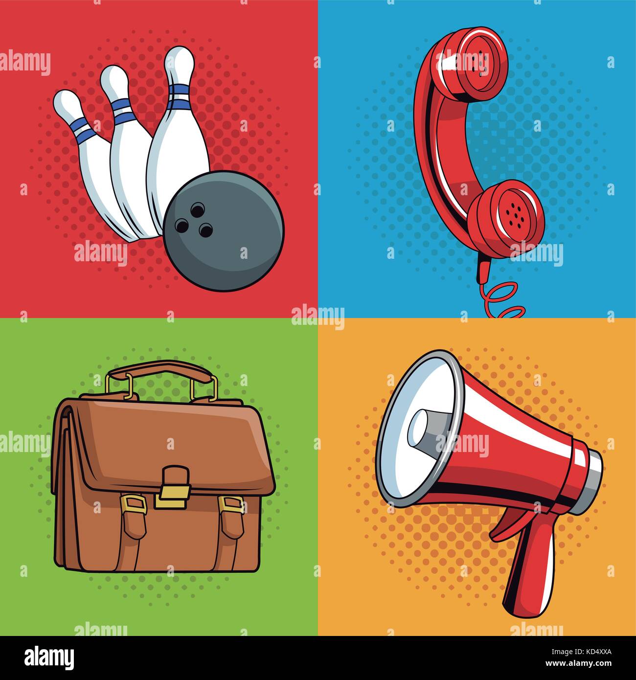 Set of pop art cartoon Stock Vector Image & Art - Alamy
