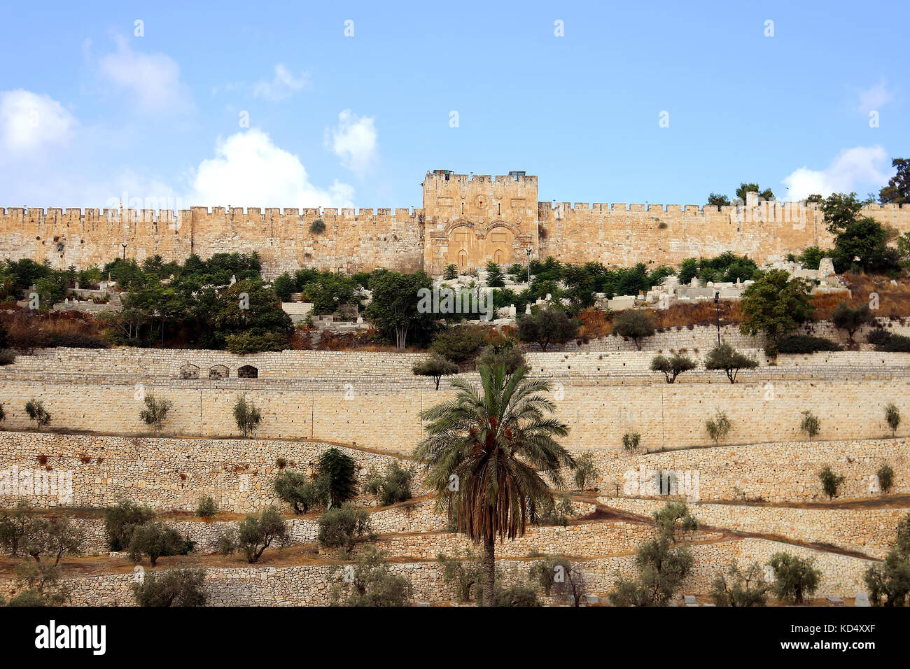 The Golden Gate or Gate of Mercy on the east-side of the Temple Mount ...