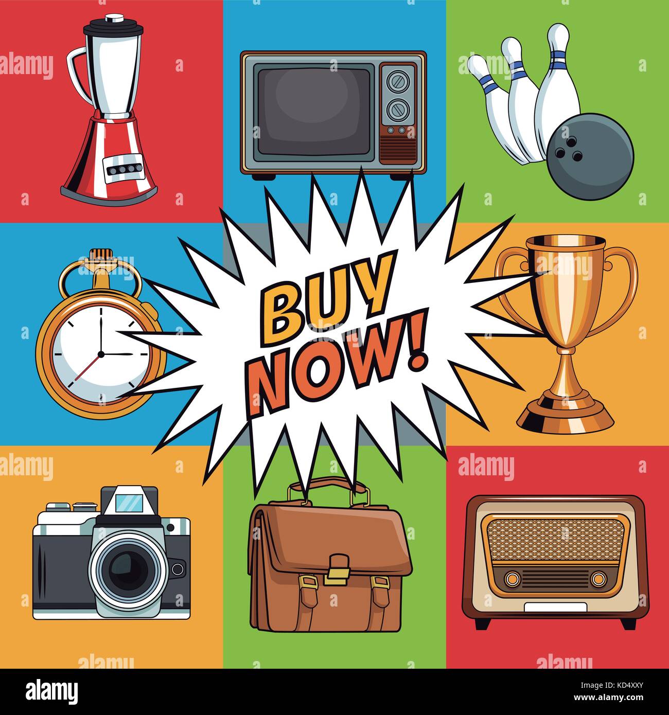 Buy now pop art cartoon Stock Vector Image & Art - Alamy